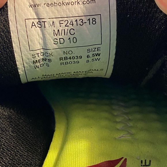 Reebok | Shoes | Reebok Sublite Cushion Work Rb45athletic Work Shoe ...